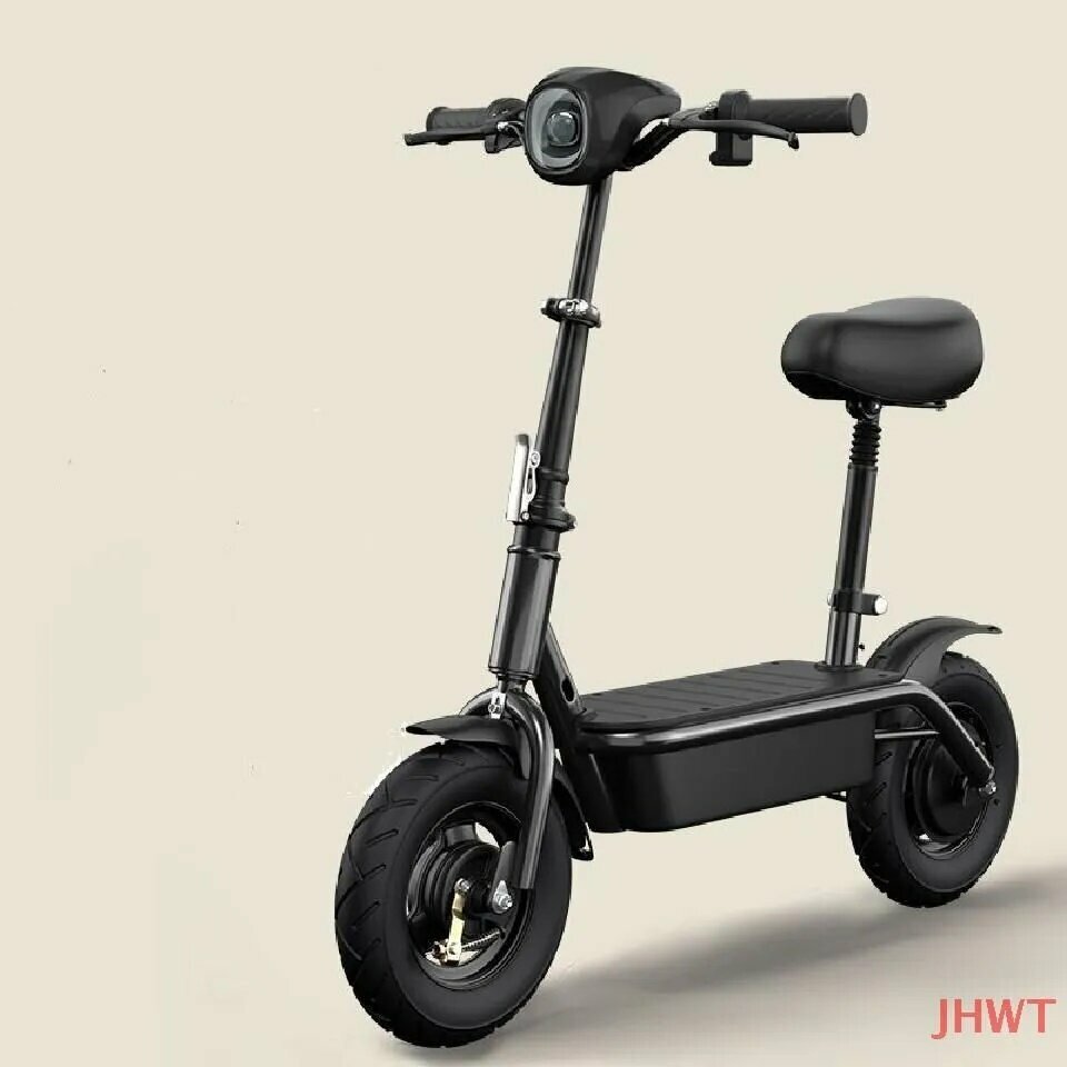 Электроскутер. aмортизатор сиденья, Расстояние 35 км, 48 В, 17 Ач, литиевая батарея автомобильного класса, черный.