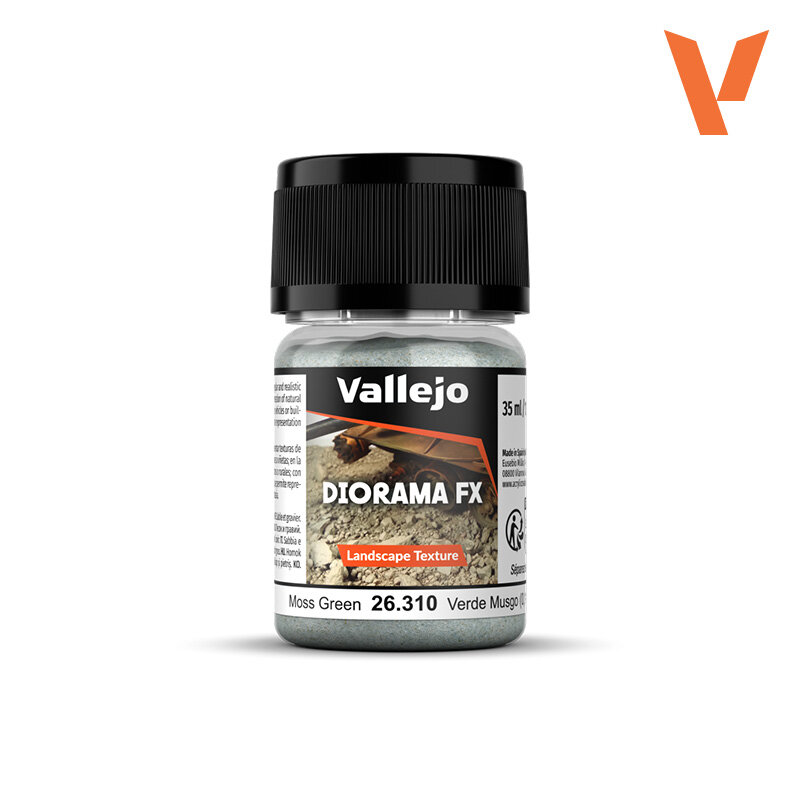 Средство для оформления подставок Vallejo серии Texture Moss Green 0.1-1 mm