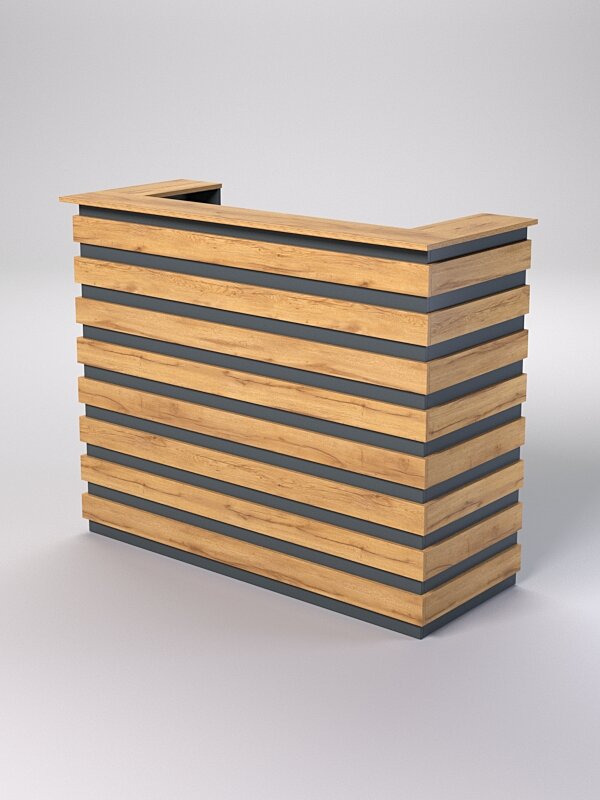 Стойка-Ресепшн №72-1500, Темно-серый и Дуб Золотистый. Производитель товара - компания Westcom.