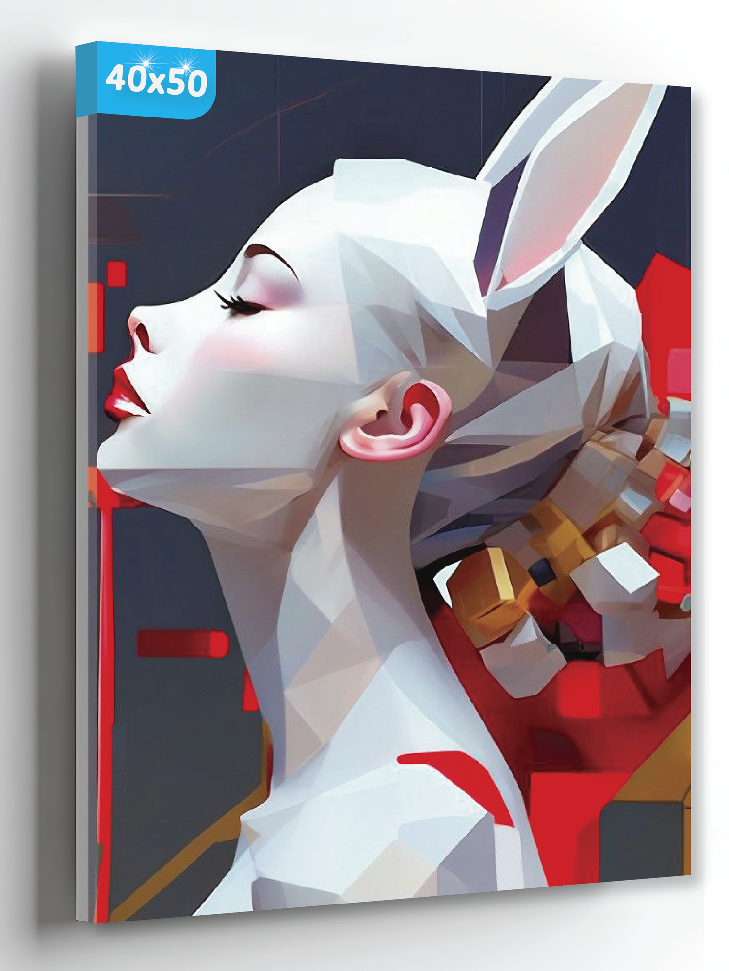 Алмазная мозаика на подрамнике "Low Poly Art" 40х50 Полная выкладка