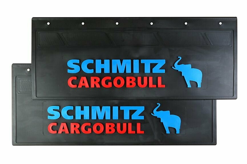 Брызговики (черная резина) 670*270 SCHMITZ CARGOBULL LUX ( Красно-Синий)