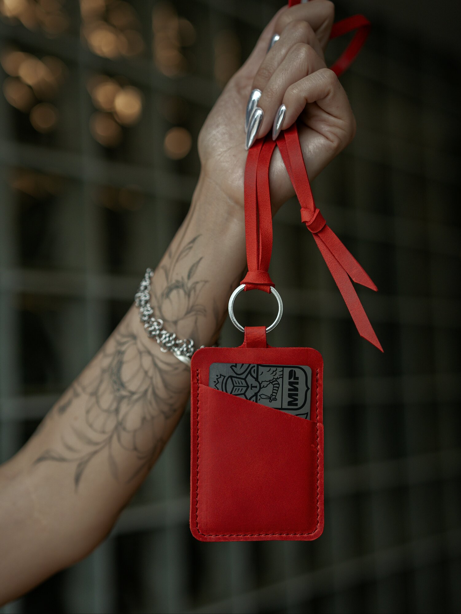 Кожаный картхолдер чехол бейдж для пропуска/Футляр для карт, проездного из натуральной кожи