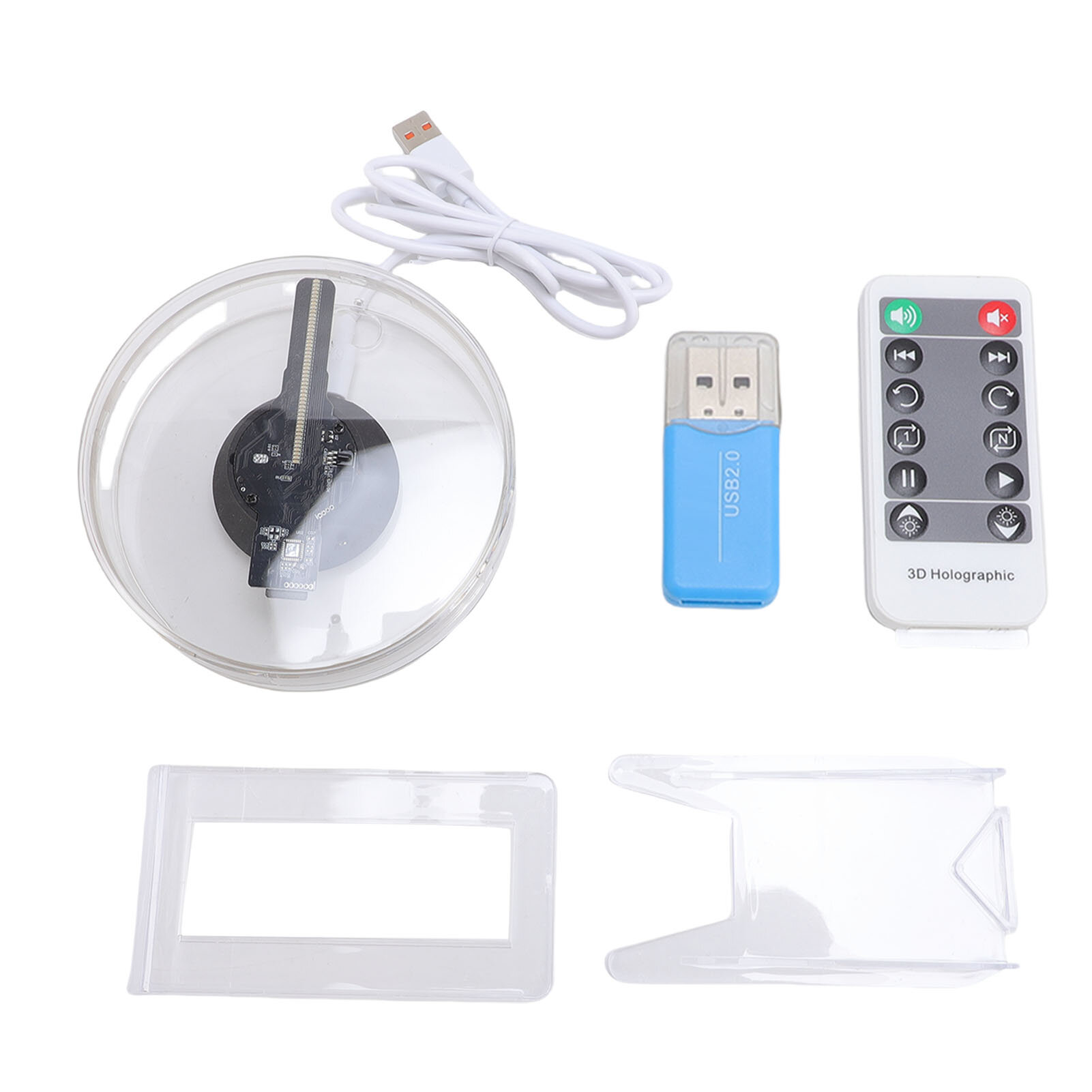 3D HOLOGRAM FAN с приложением Wi -Fi Remote Crower 1080x1600 резолюция HD HD 170 ° Голографический проектор Дисплей рекламного проектора 48 Светодиодные бусинки для бизнес -магазинов