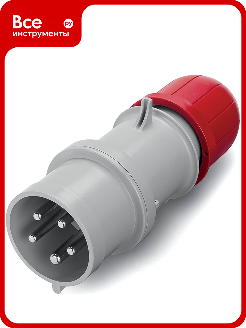 Вилка кабельная DKC IP44 32A 3P E N 400V 1 ШТ DIS2133237DIY для прокладки электрических сетей