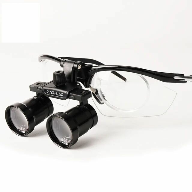 Лупа очки бинокулярные для стоматолога, ювелира 2.5х бинокуляры