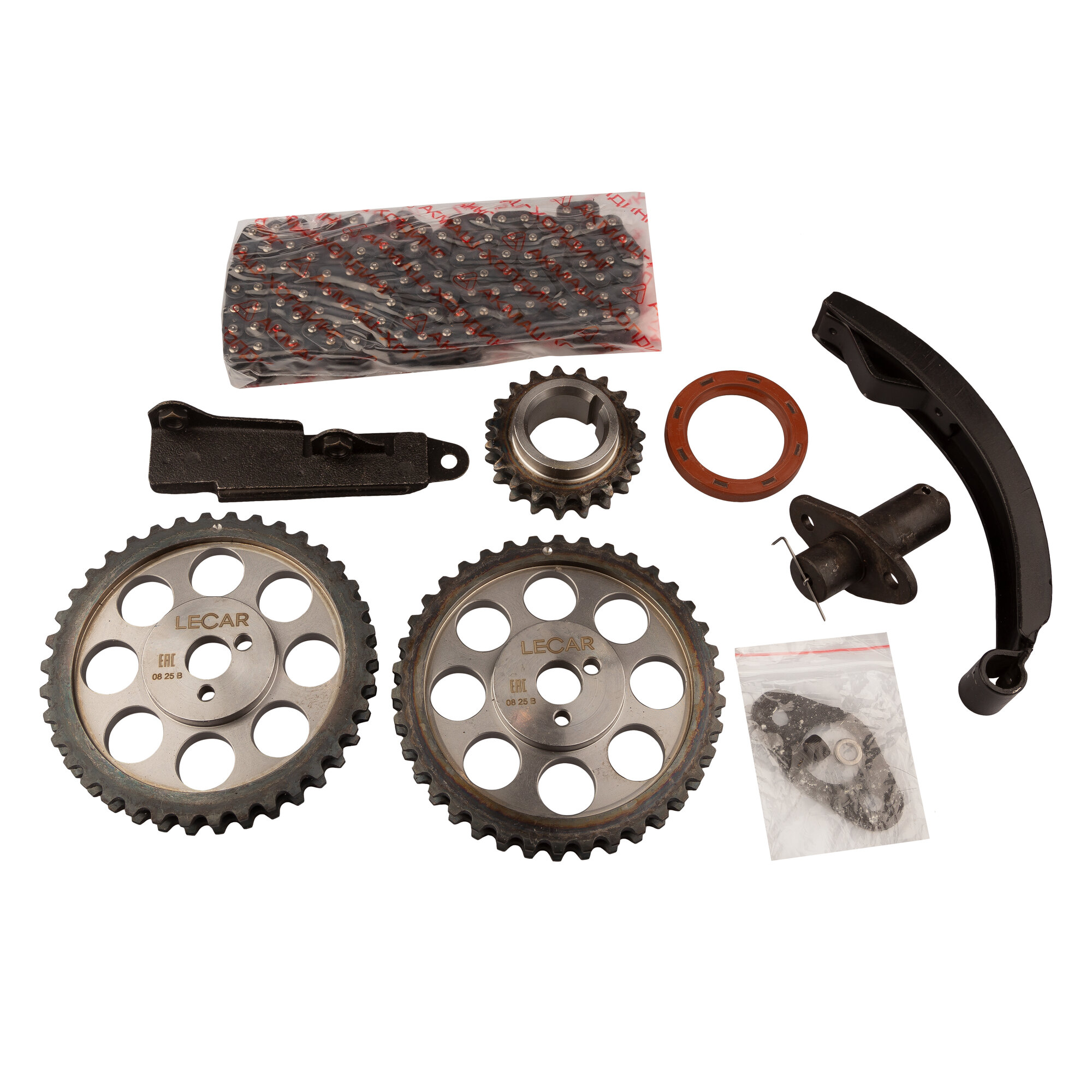 Цепь ГРМ ВАЗ-2103 Установочный к-т (2-ух рядная, 116 зв. Акмаш) (LECAR)