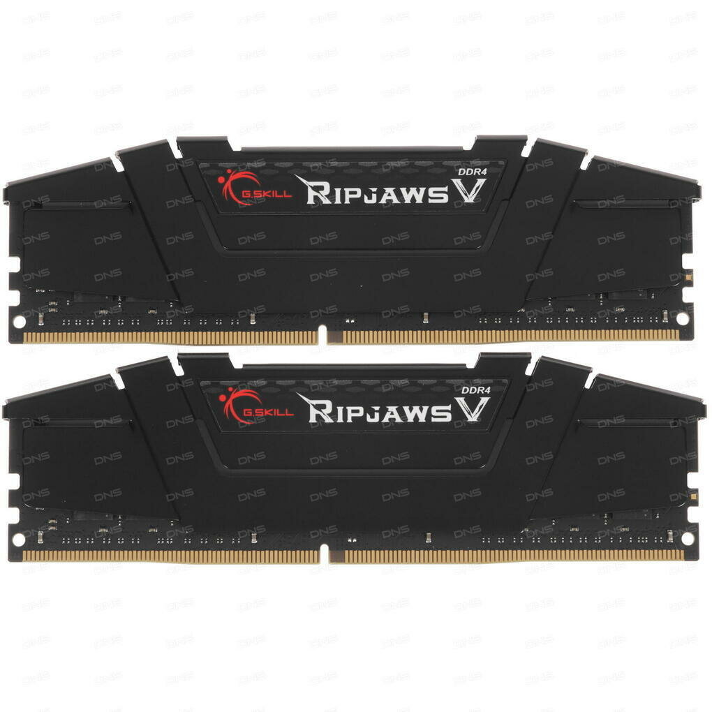 Оперативная память G.Skill RIPJAWS V (F4-3600C16D-32GVKC) DIMM DDR4 32ГБ - DDR4, 16ГБх2 шт, 3600 МГц, 16-19-19-39