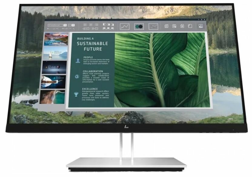 23,8" Монитор HP E24u G4 (189T0AA) серебристый - 1920x1080@60Гц, IPS, 5 мс, 1000:1, 250 Кд/м, 178/178, HDMI, Display Port, Trace Free/Flicker-Free