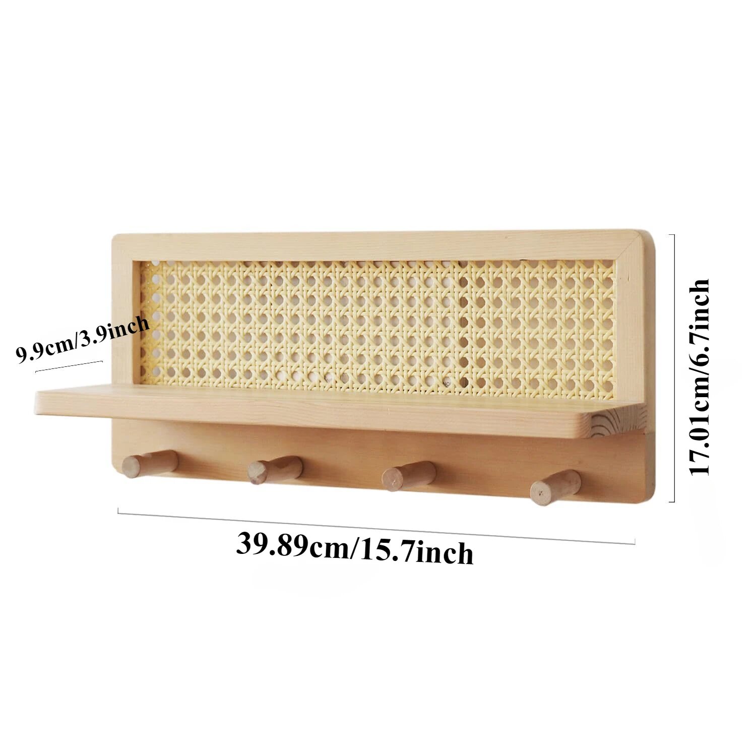 Стойка из ротанга из массива дерева-цвет бревна (плетеный стиль)-стиль без гвоздей