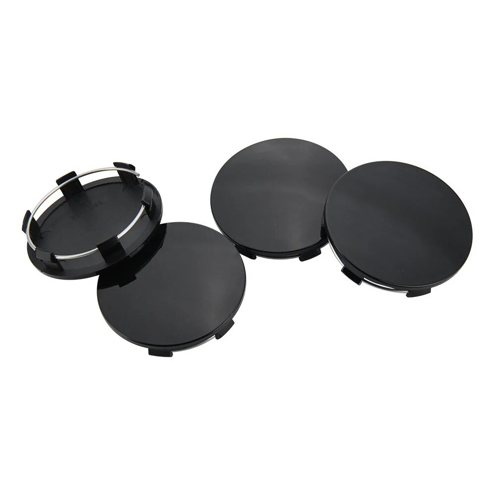 Колпачки на литые диски без логотипа Эмблема 83мм заглушка ступицы колесного диска комплект 4 шт, black