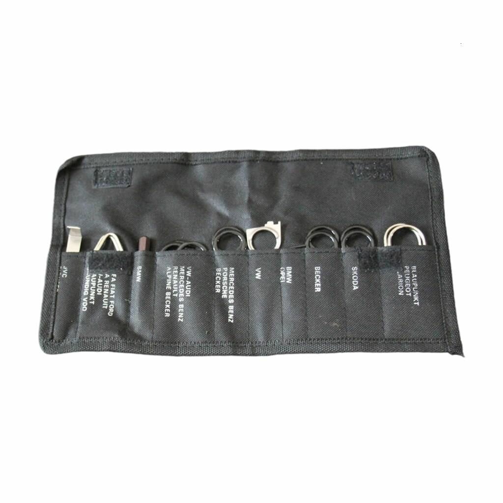 Автомобильные инструменты, Инструмент для разборки автомобильного проигрывателя компакт-дисков-упаковка в черную матерчатую сумку