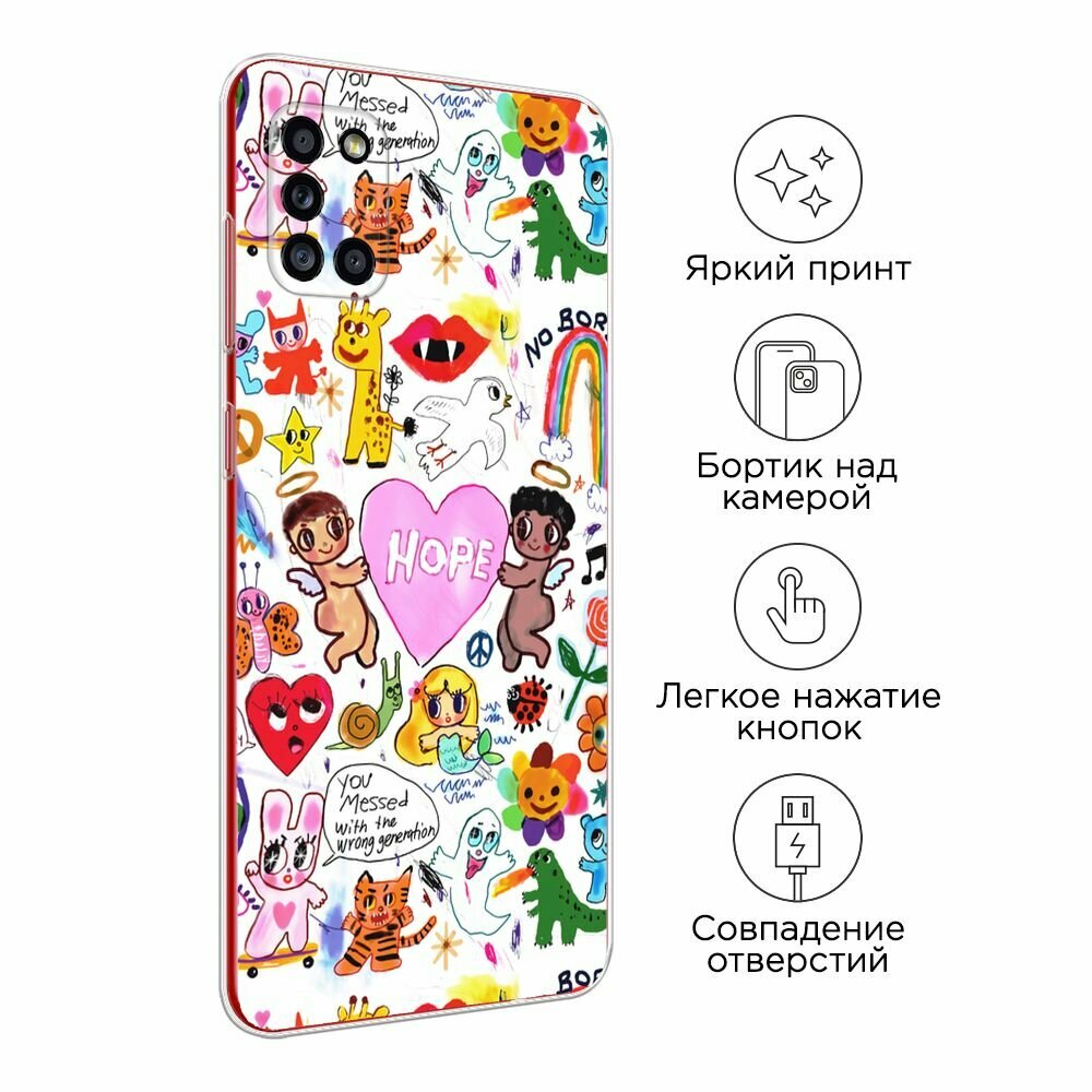 Чехол на Samsung Galaxy A31 / Самсунг Галакси А31 с принтом "Милые рисунки" — фото 1