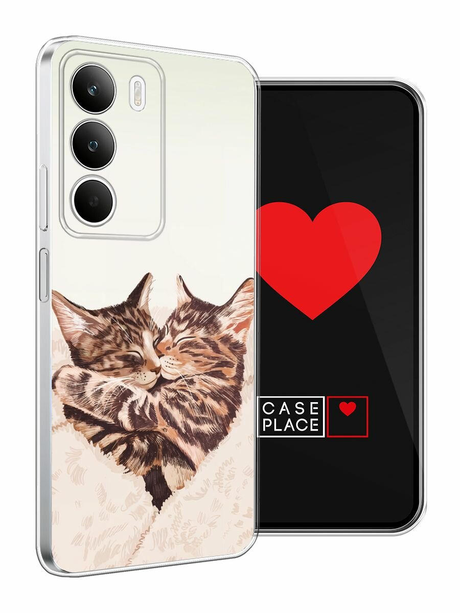 Чехол на Realme C71/P3 Lite 4G / Реалми С71/P3 Лайт 4G с принтом "Влюбленные котейки - 14 февраля" — фото 1