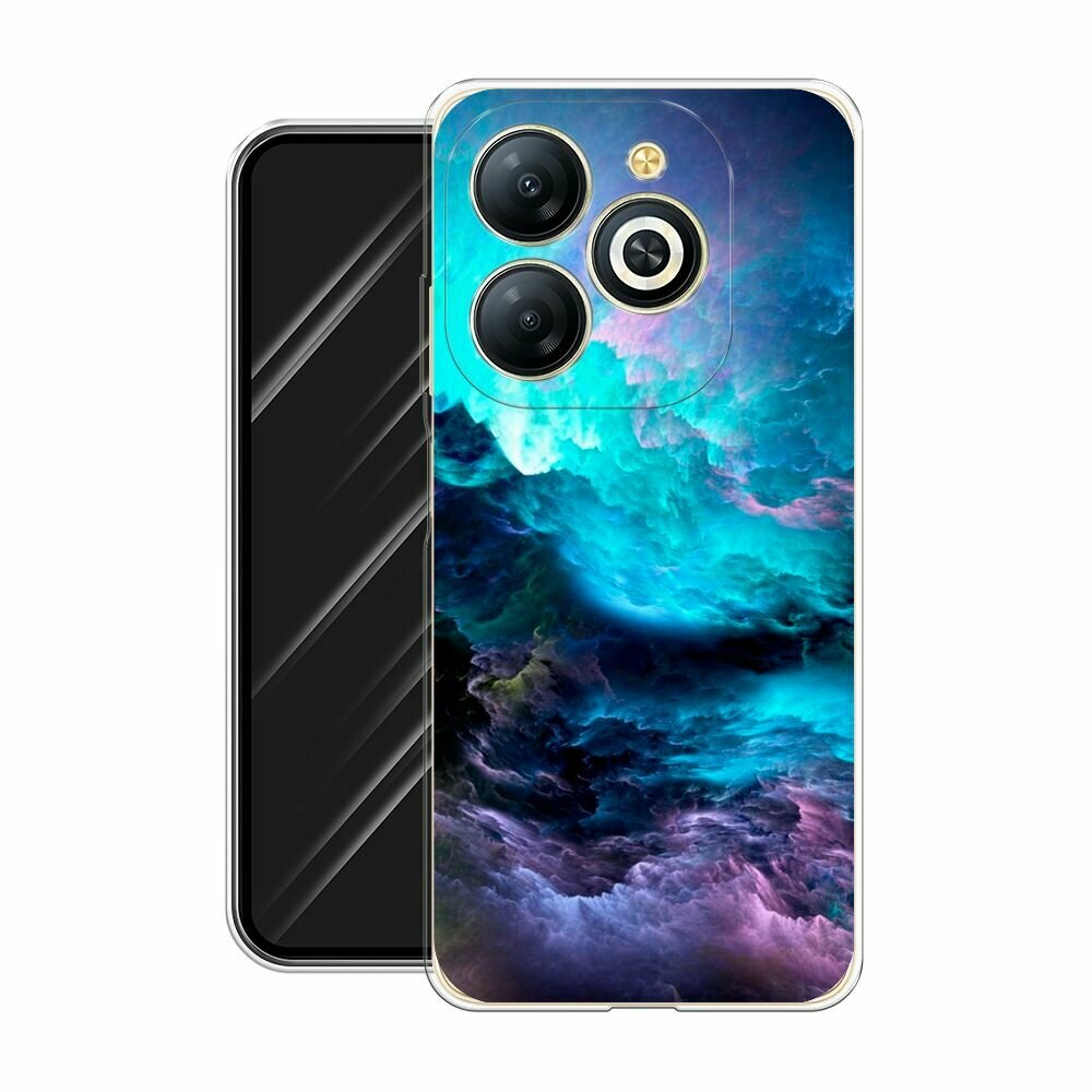 Чехол на Infinix Smart 8 Plus / Инфиникс Смарт 8 Плюс с принтом "Бирюзовое небо" — фото 1