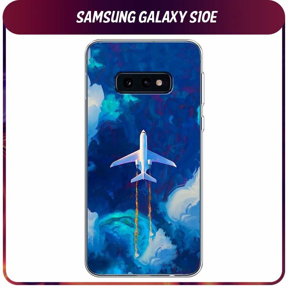 Чехол на Samsung Galaxy S10E / Самсунг Галакси S10E с принтом "Самолет картина"