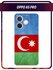 Чехол на Oppo A5 Pro / Оппо А5 Про с принтом "Флаг Азербайджана"
