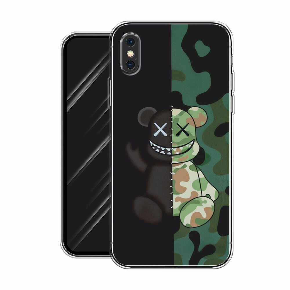 Чехол на Apple iPhone XS Max / Айфон XS Max с принтом "KAWS 23 февраля 1" — фото 1