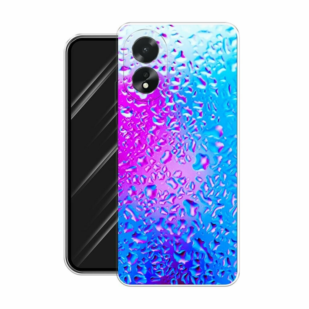 Чехол на Oppo A38/A18 / Оппо A38/A18 с принтом "Капли на стекле" — фото 1