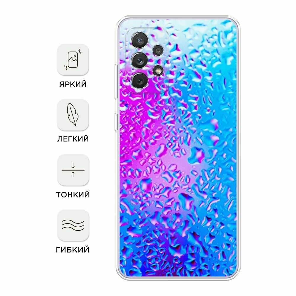 Чехол на Samsung Galaxy A73 / Самсунг Галакси А73 с принтом "Капли на стекле" — фото 1