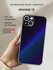 Чехол на Apple iPhone 13 / Айфон 13 с принтом "Синий карбон"