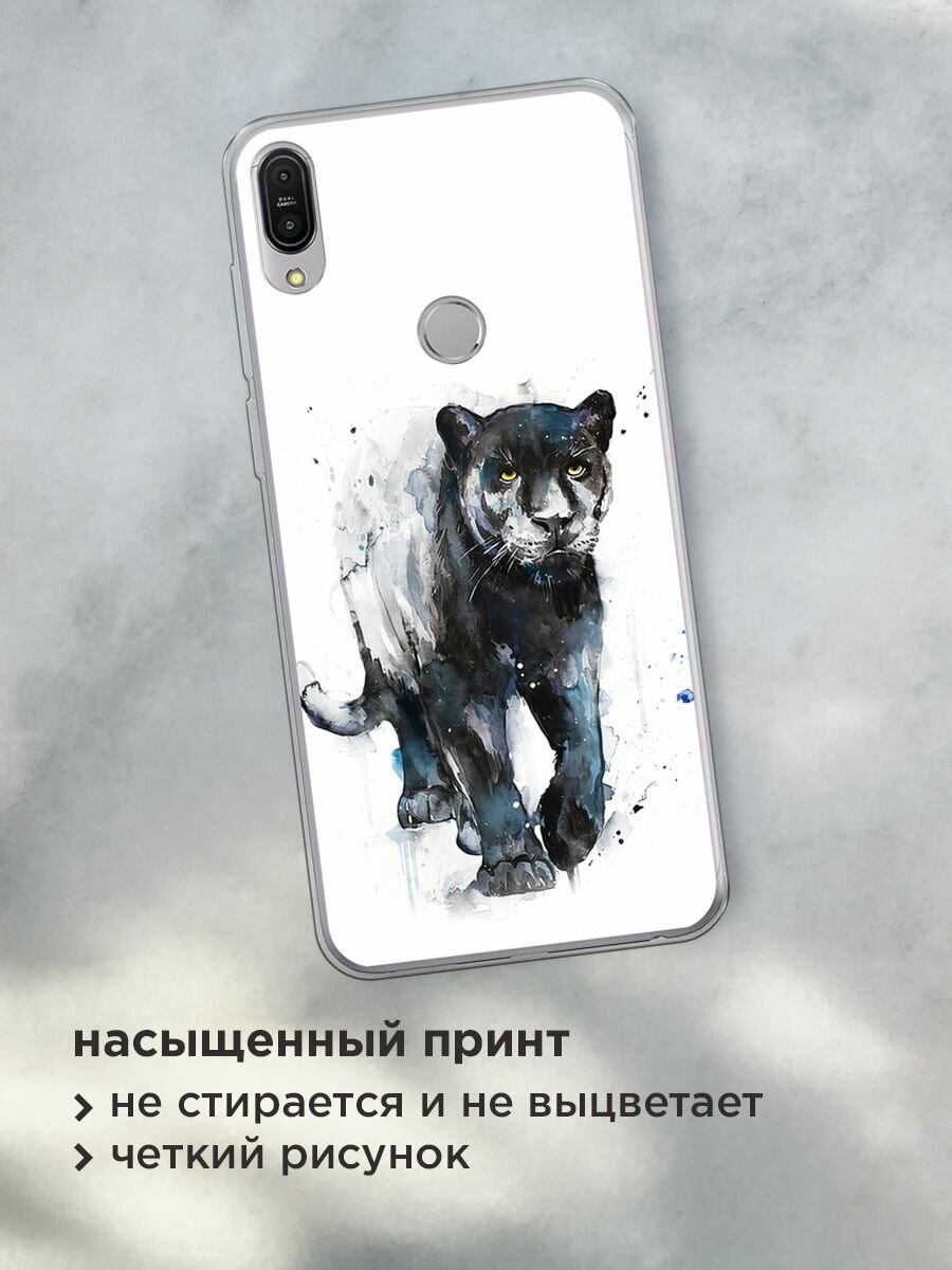 Чехол на Asus ZenFone Max Pro ZB602KL / Асус Зенфон Макс Про ZB602KL с принтом "Пантера арт 3" — фото 1