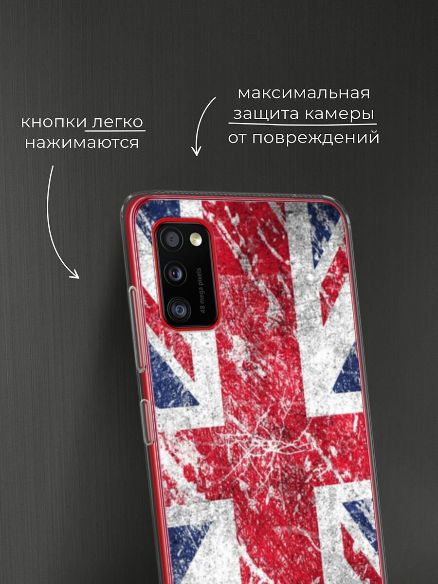 Чехол на Samsung Galaxy A41 / Самсунг Галакси А41 с принтом "Флаг британский" — фото 1