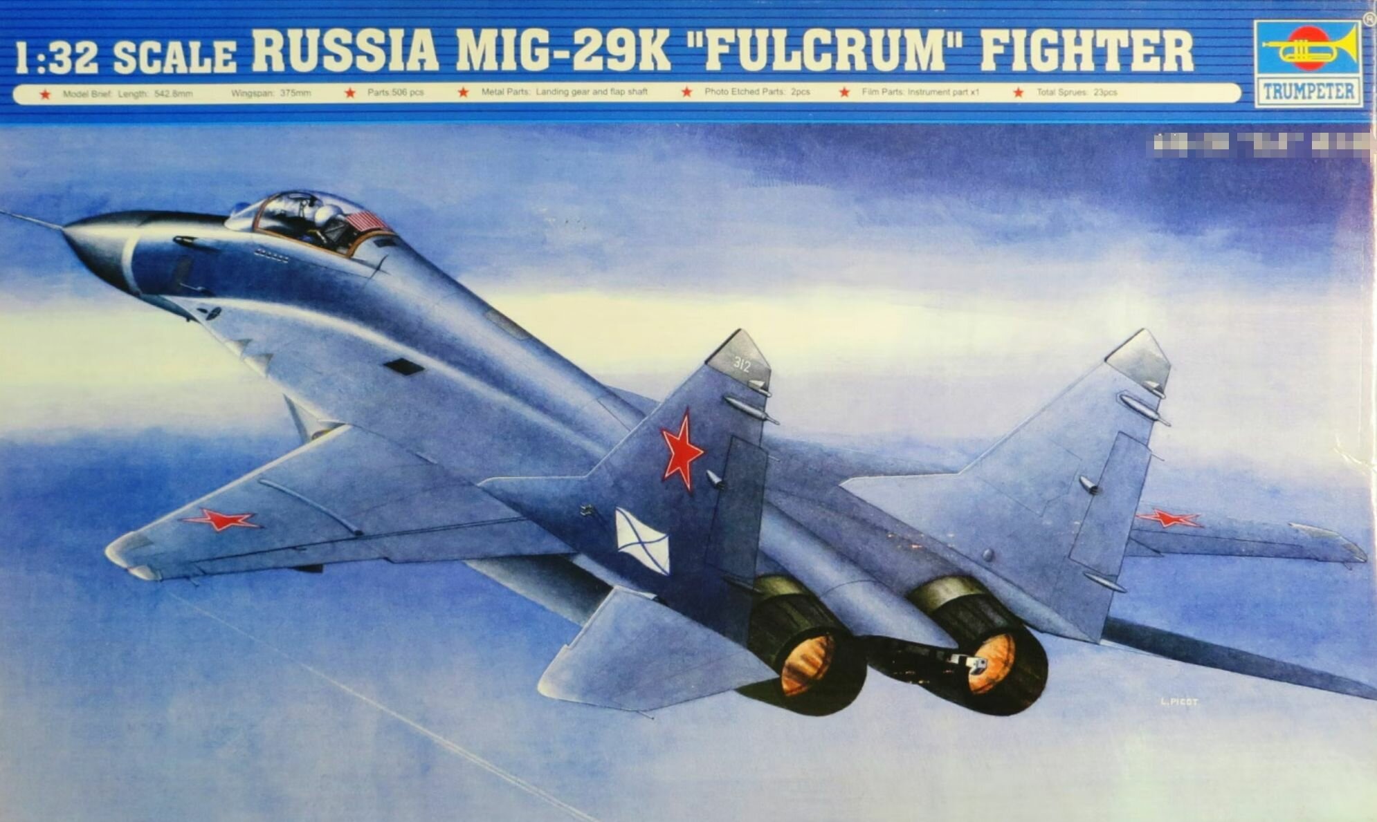 Trumpeter 02239 1/32 Россия МиГ-29К Fulcrum сборная модель самолета