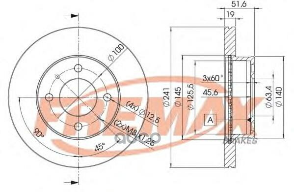 Диск тормозной передний! Hyundai Accent 1.3-1.6 00> FREMAX арт. BD1008