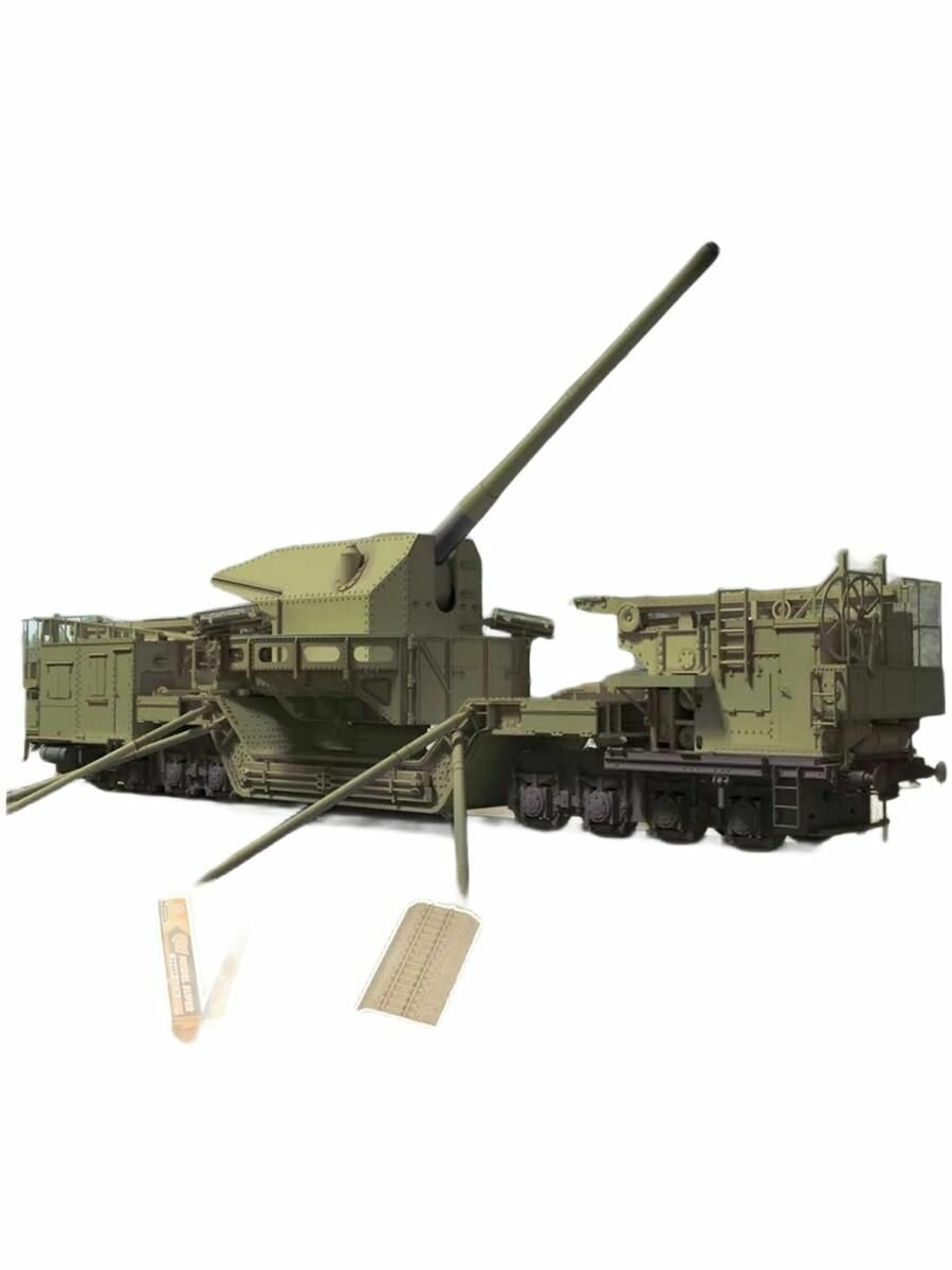 QW-Model Q09005 1:72 Советский железнодорожный пистолет ТМ-1-180