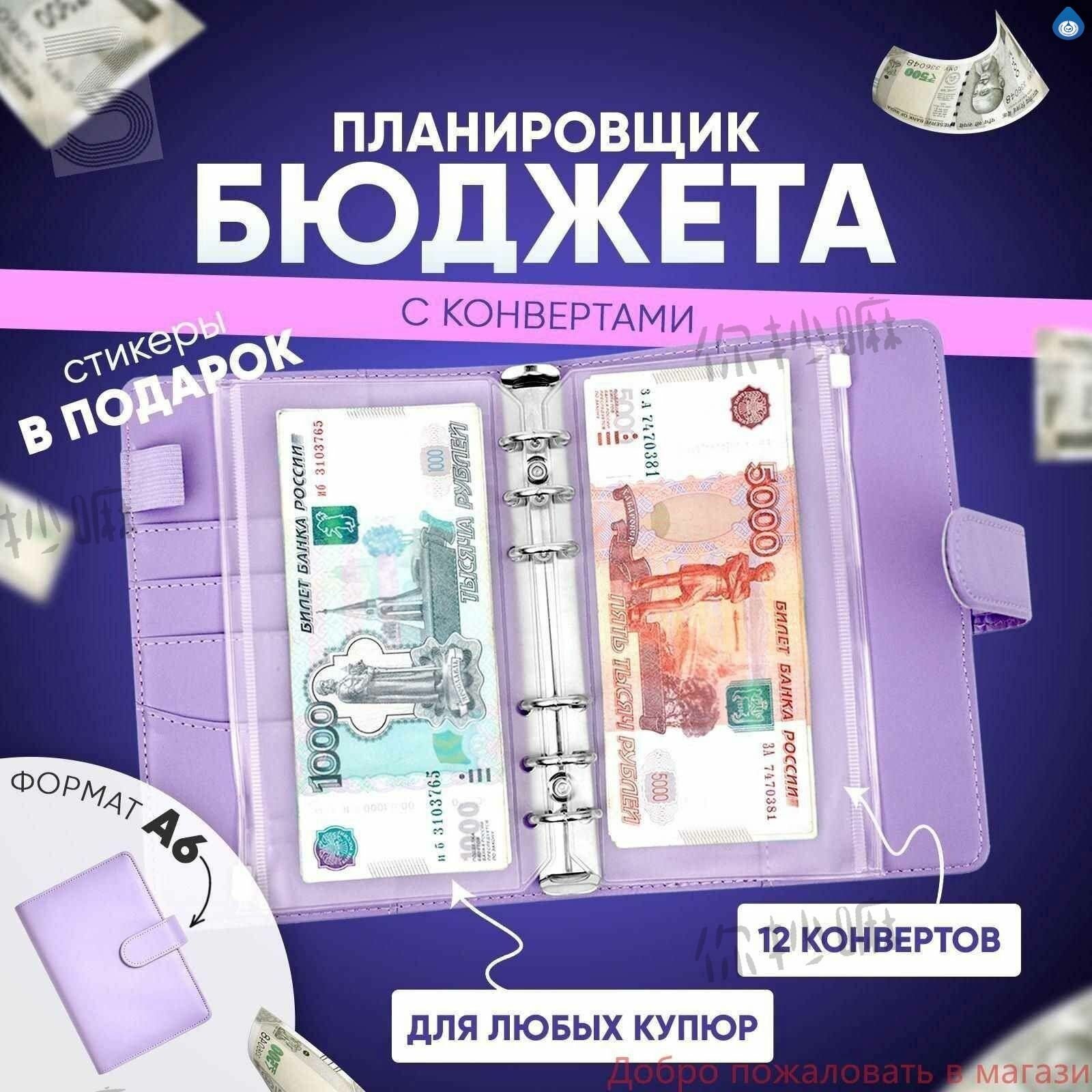 Бестселлер: персональный органайзер финансовый А6 с конвертами для системы бюджетирования и кольцевым байндером