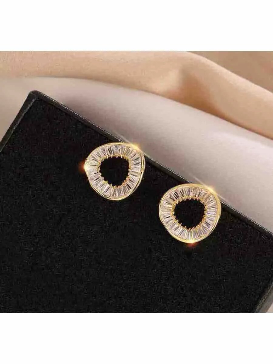 Серьги, жемчуг имитация, кристалл