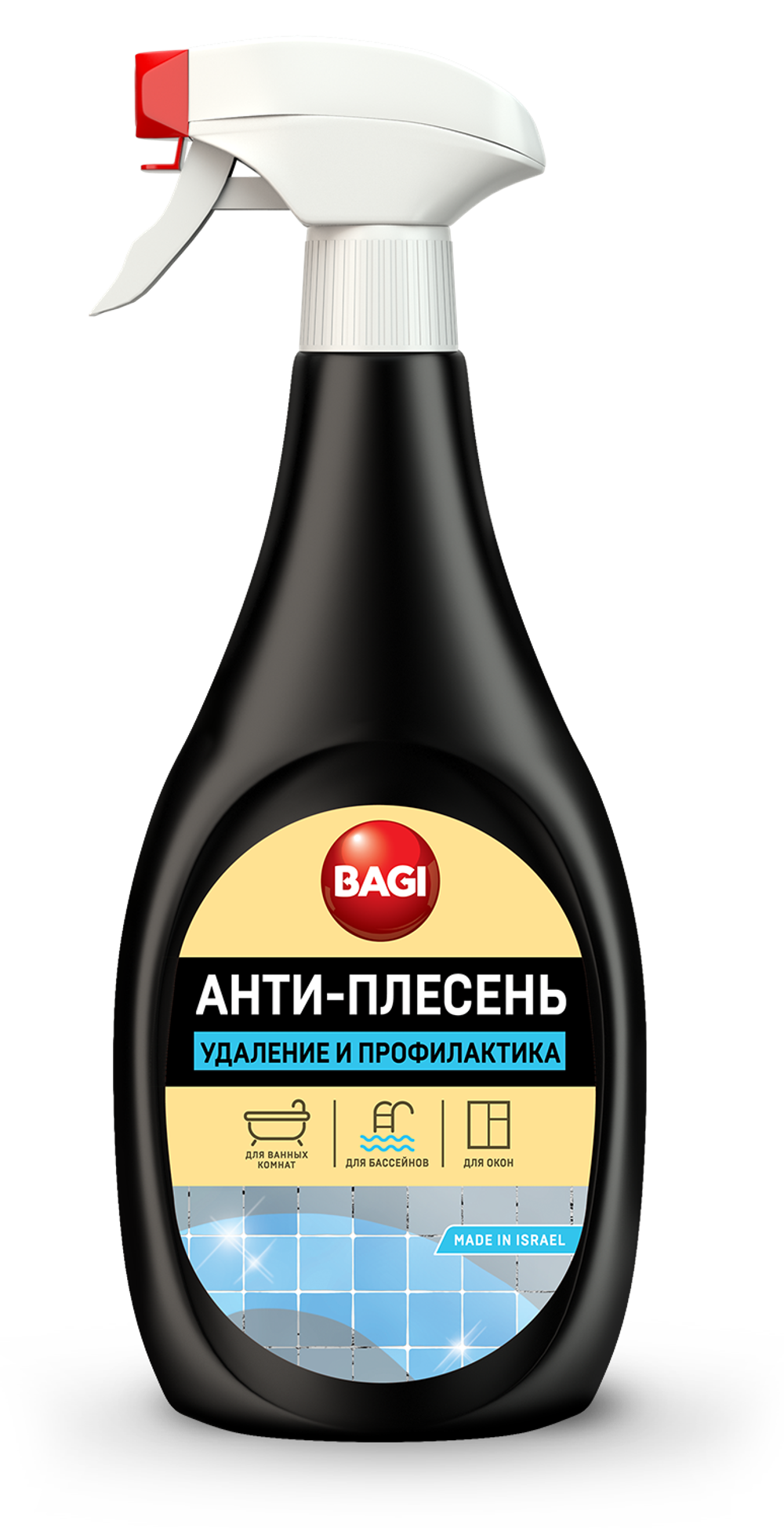 Средство против плесени и грибка Bagi, Анти-плесень, для сантехники и окон, 500 мл