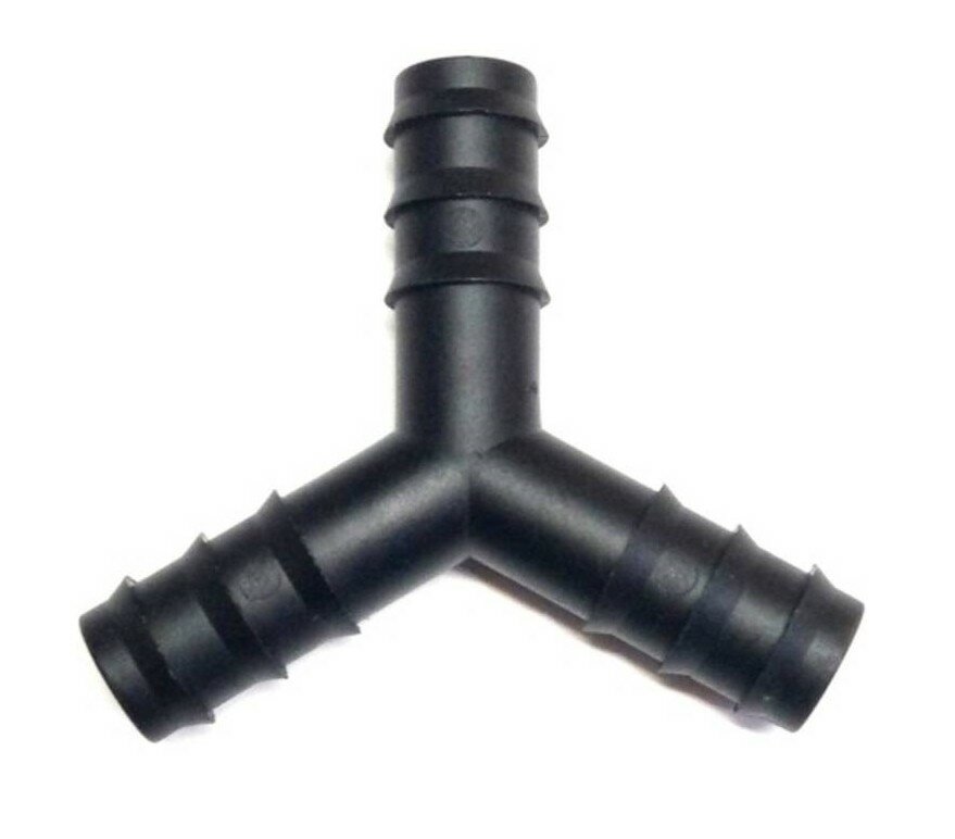 Тройник Y-образный 16мм х 16мм х 16мм, арт: TC0216, для полива