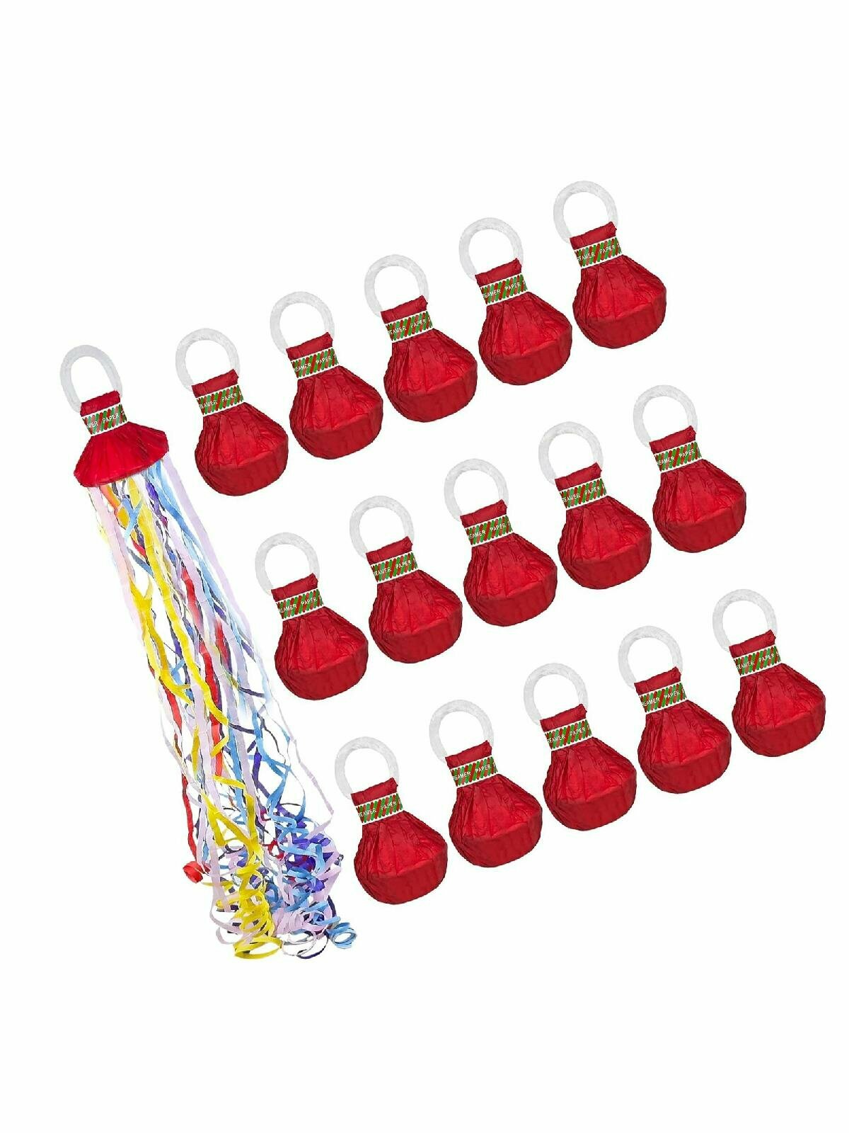 15 штук праздничных ручных лент Разноцветные пластиковые конфетти-метатели