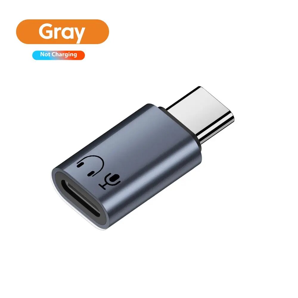 Адаптер для наушников Type C TO Lightning IOS «мама» на аудиоадаптер USB C для iPhone 1516, Gray