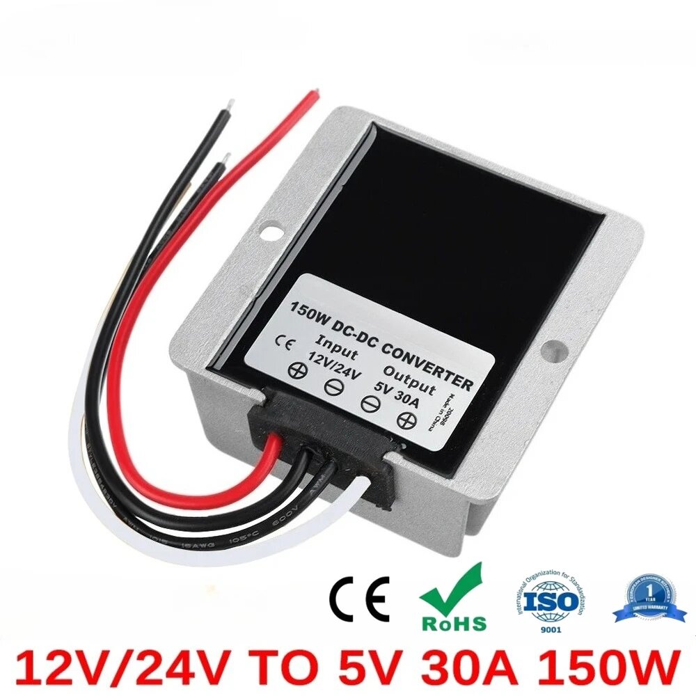 Преобразователь DC-DC 12/24V-5V 30A 150W