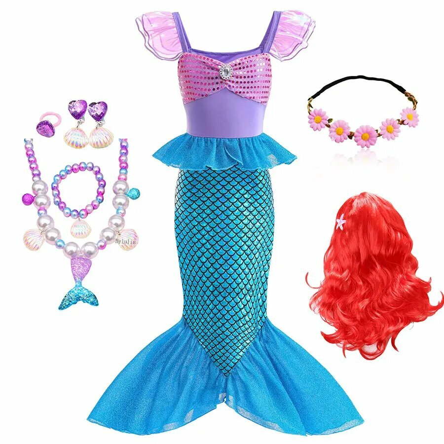 Костюмы принцессы Ариэль для девочек 110, CE77-2