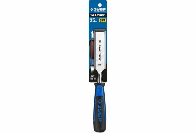 ЗУБР Ударник стамеска-долото с двухкомпонентной рукояткой, 25мм