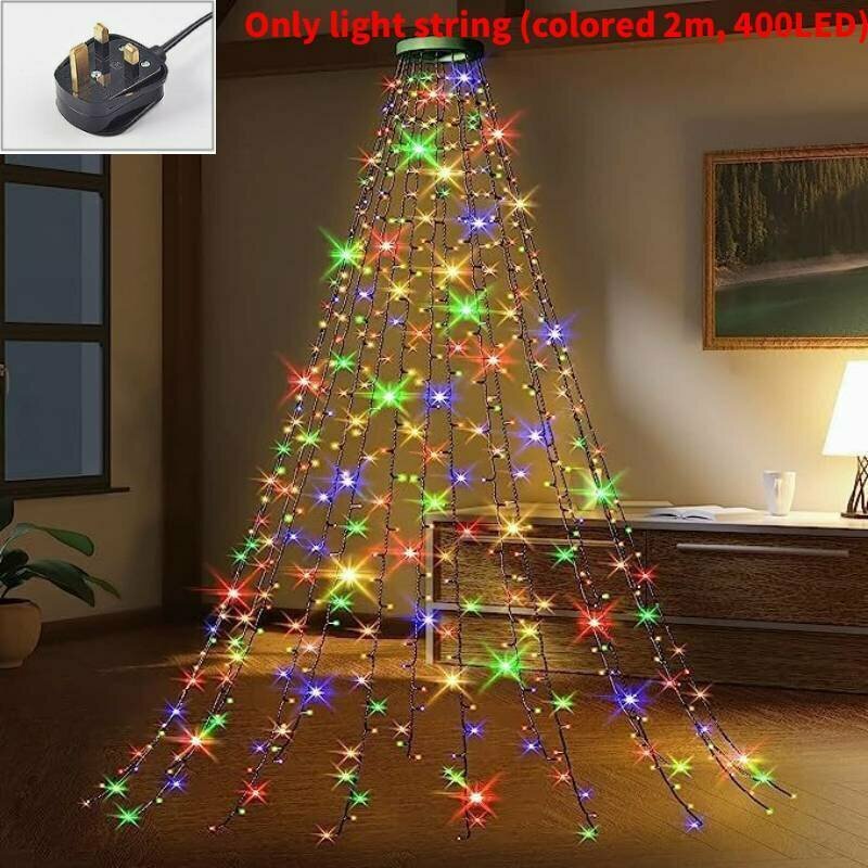 Christmas led tree top star lights with low voltage power for seasonal decor uk colorful 2m 400led