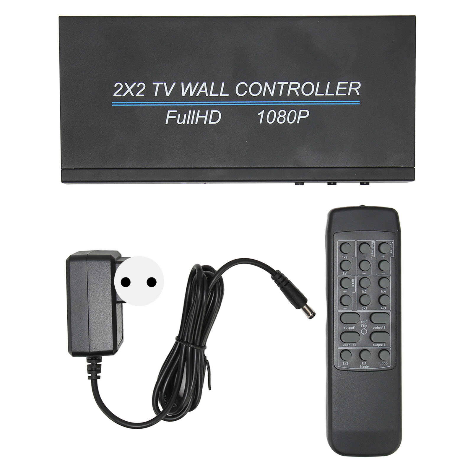 Настенный контроллер для телевизора 2x2 HD Мультимедийный интерфейс Plug and Play Соединение экрана 1080P 110 240 В, вилка европейского стандарта