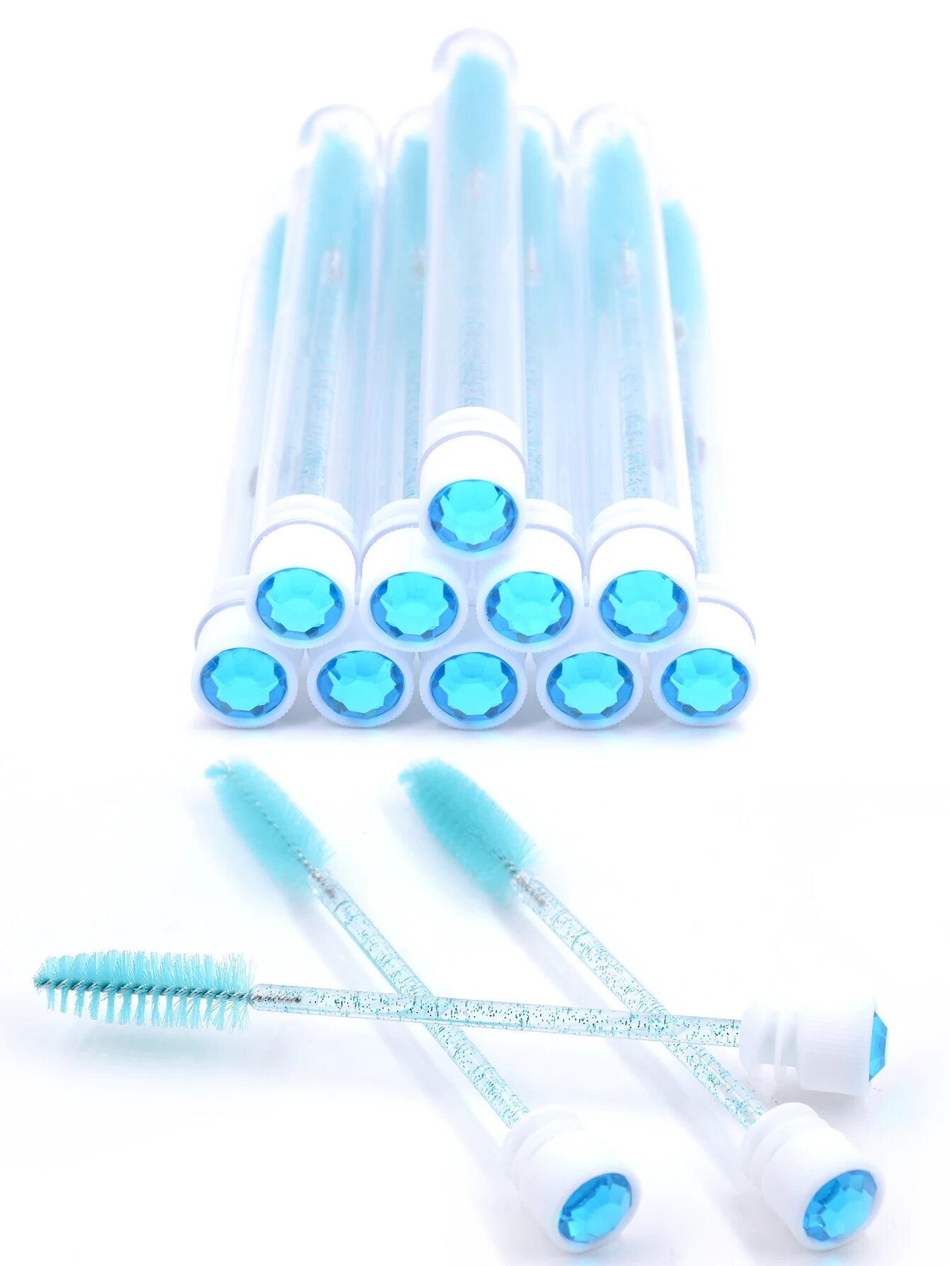 Щеточки для туши многоразовые, mint diamond brush, 10 шт