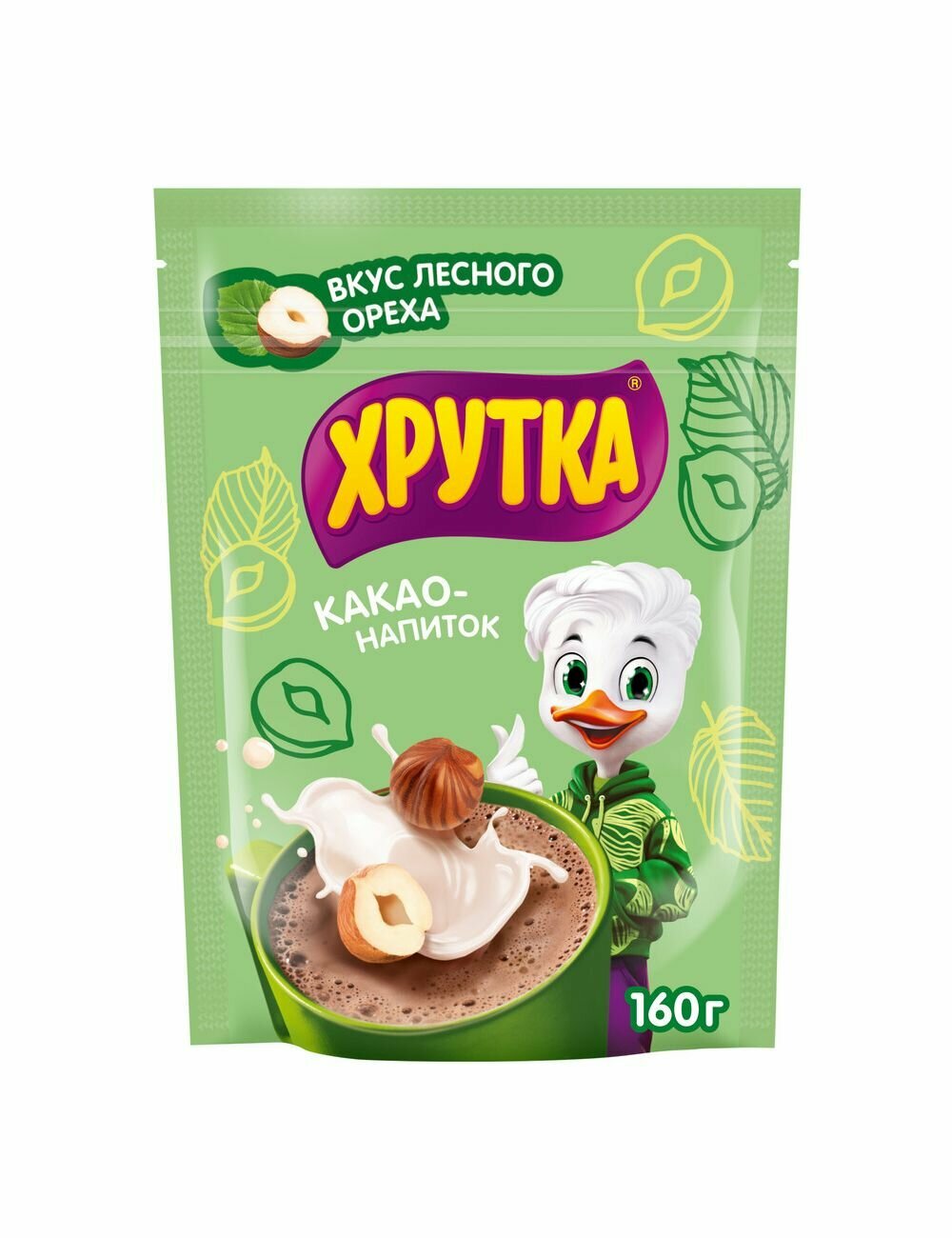 Какао-напиток Хрутка быстрорастворимый, лесной орех 160г 1шт