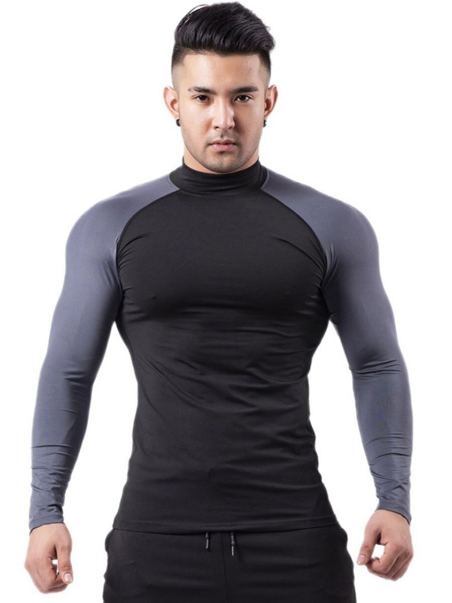 Рашгард GreenDay MaX Мужская спортивная компрессионная футболка с длинным рукавом