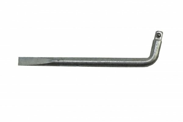 Ключ с присоединительным квадратом изогнутый 230 мм с лопаткой цинк 2исп.