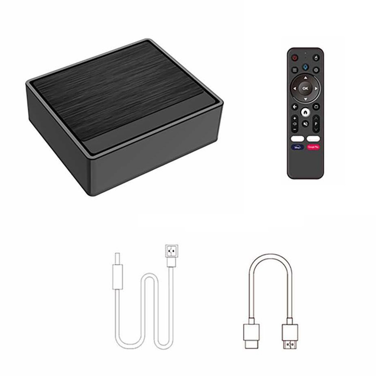 Android 12.0 TV Box Quad-Core 2GB+16GB 4K Smart with Voice Remote Streaming Media Player Support 2.4G/5G WiFi BT 5.4 for Home