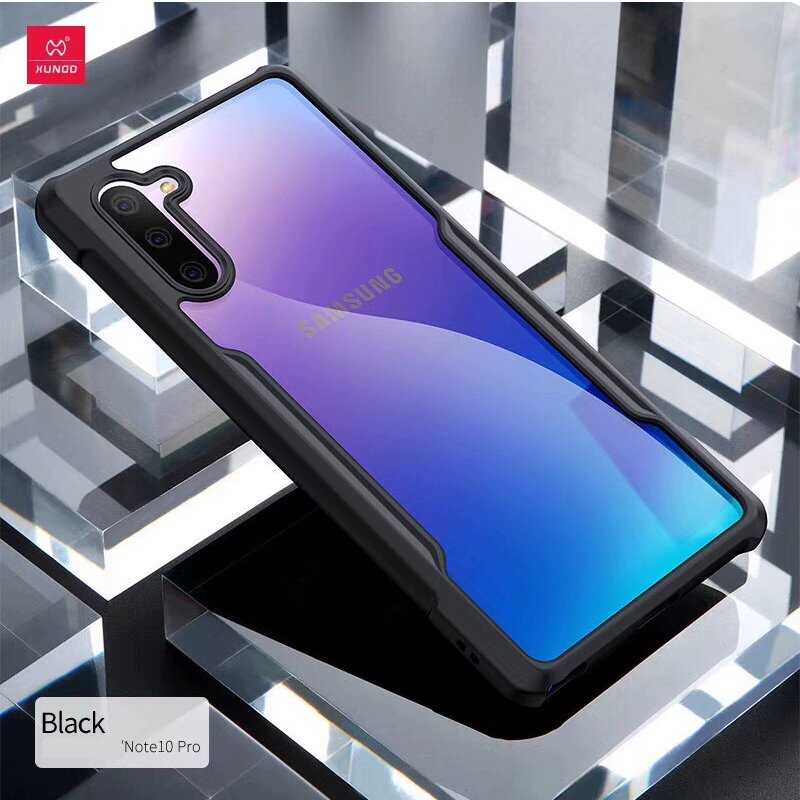Смартфон чехол для Note10 Pro/Note10 Plus, черный, полная защита корпуса