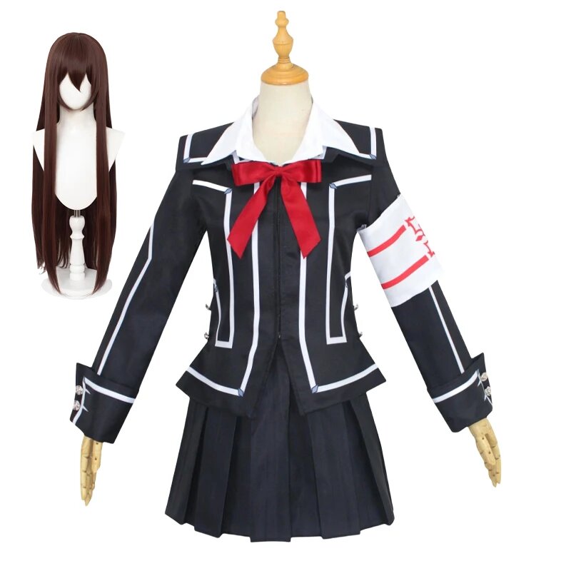 Аниме Рыцарь-вампир Кирю Зель Косплей Костюм Парик Британский стиль Черная школьная форма Пальто Рубашка Мужской карнавальный костюм на Хэллоуин