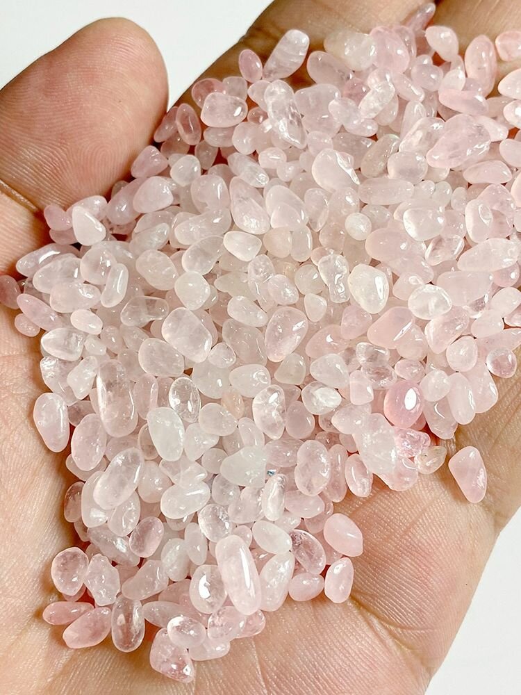 Розовый кварц камень, Декоративные камни для растений аквариума 3-5 мм, 100 г