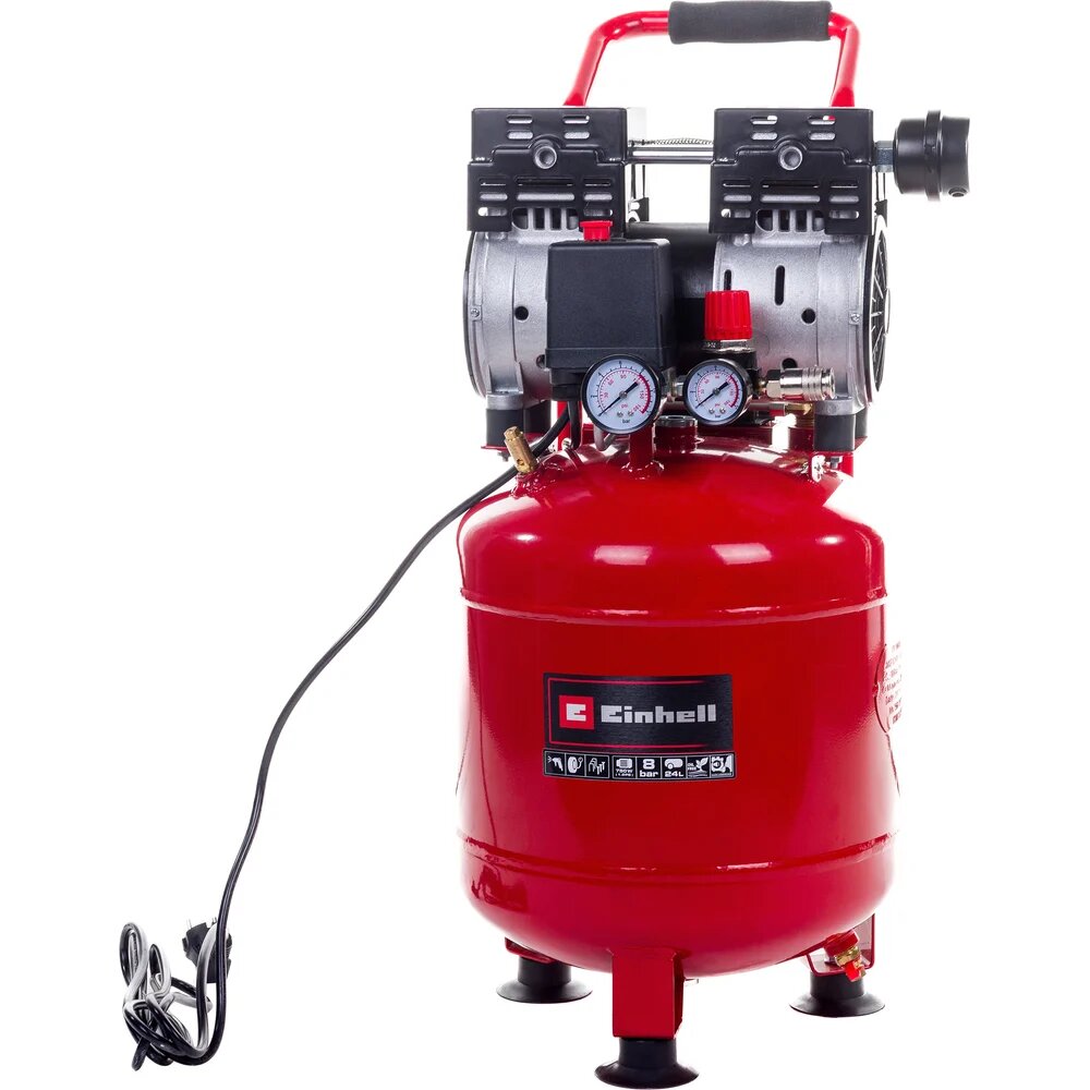 Компрессор Einhell TE-AC 24 Silent 4020610, электрический, безмасляный, 24л, 135л/мин — фото 1