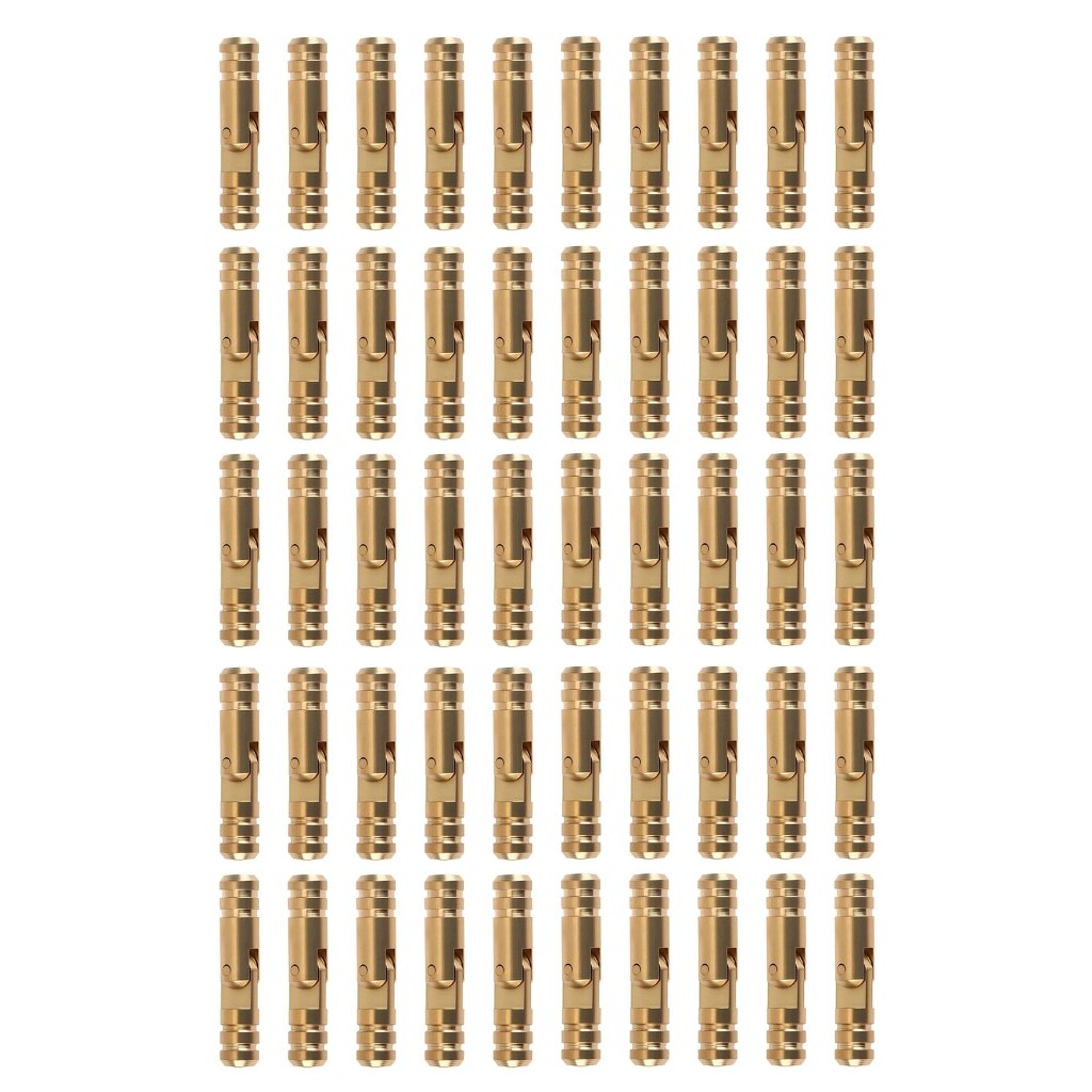 Упаковка Из 50 Миниатюрных Цилиндрических Петель Из Цельной Латуни Для Шкатулок Для Ювелирных Изделий Изделий Из Дерева Антикварных Сундуков Аксессуаров